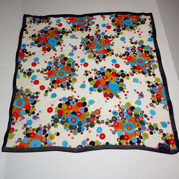 Cejon | Accessories | Cejon All Silk Scarf Multocolor Bubbles White ...